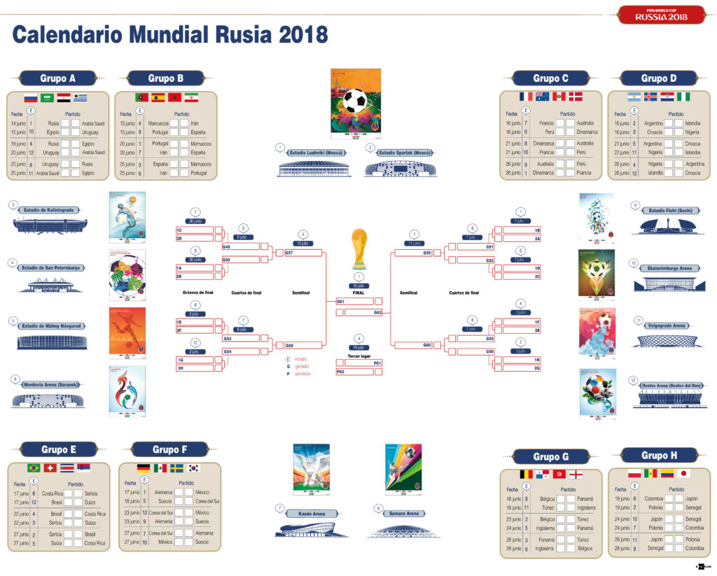 World Cup Calendar Guide – El Observador